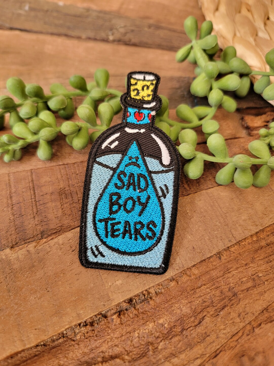 Boy Tears Funny Iron on Embroidery Clothing Patch - Etsy