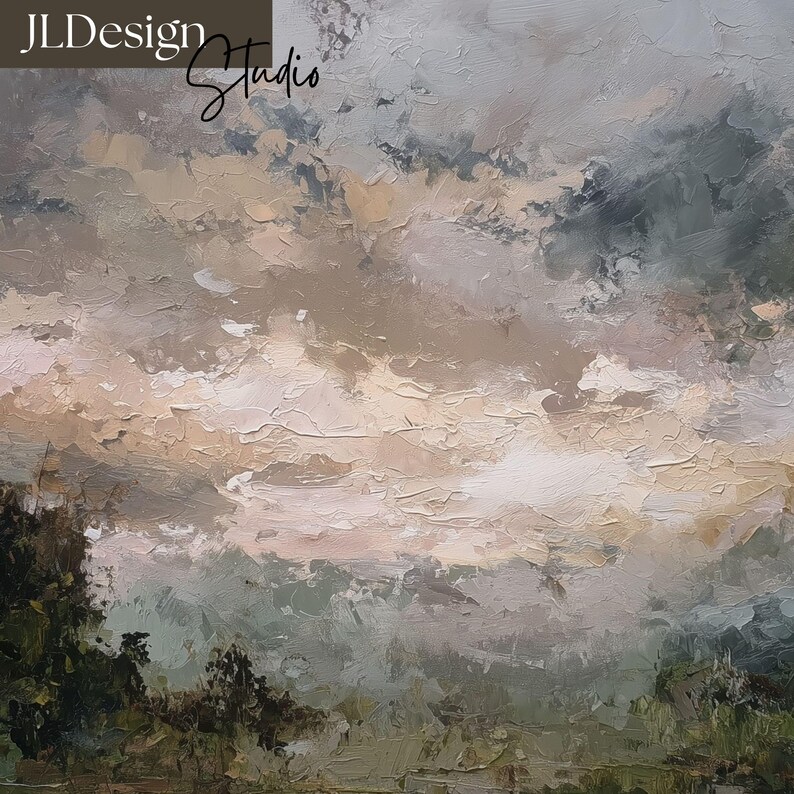 Abstract Landscape Frame TV Art Bundle Collection | Neutral Moody ...