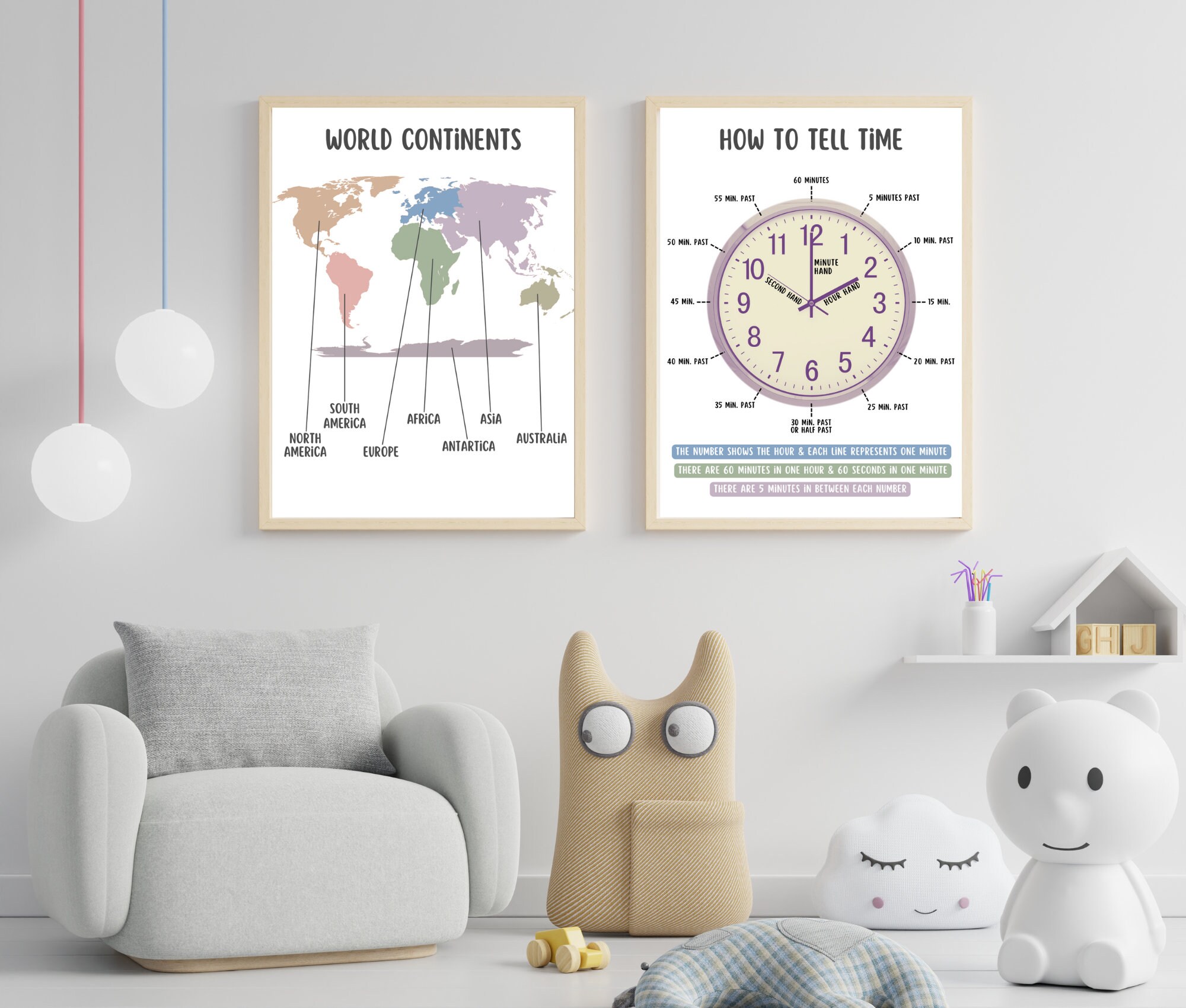 SET OF 25 Educational Posters for Kids INSTANT Digital Download ...