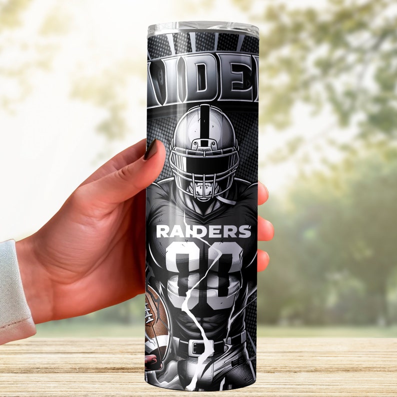 Raider 20oz Skinny Tumbler Wrap PNG, Sport 20oz Tumbler PNG, Football ...