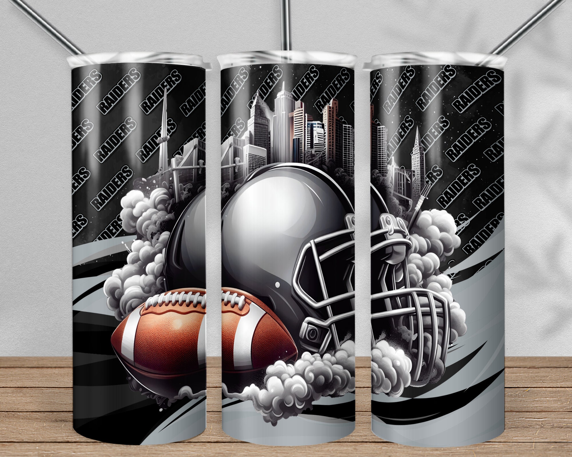 Raider 20oz Skinny Tumbler Wrap PNG, Sport 20oz Tumbler PNG, Football ...