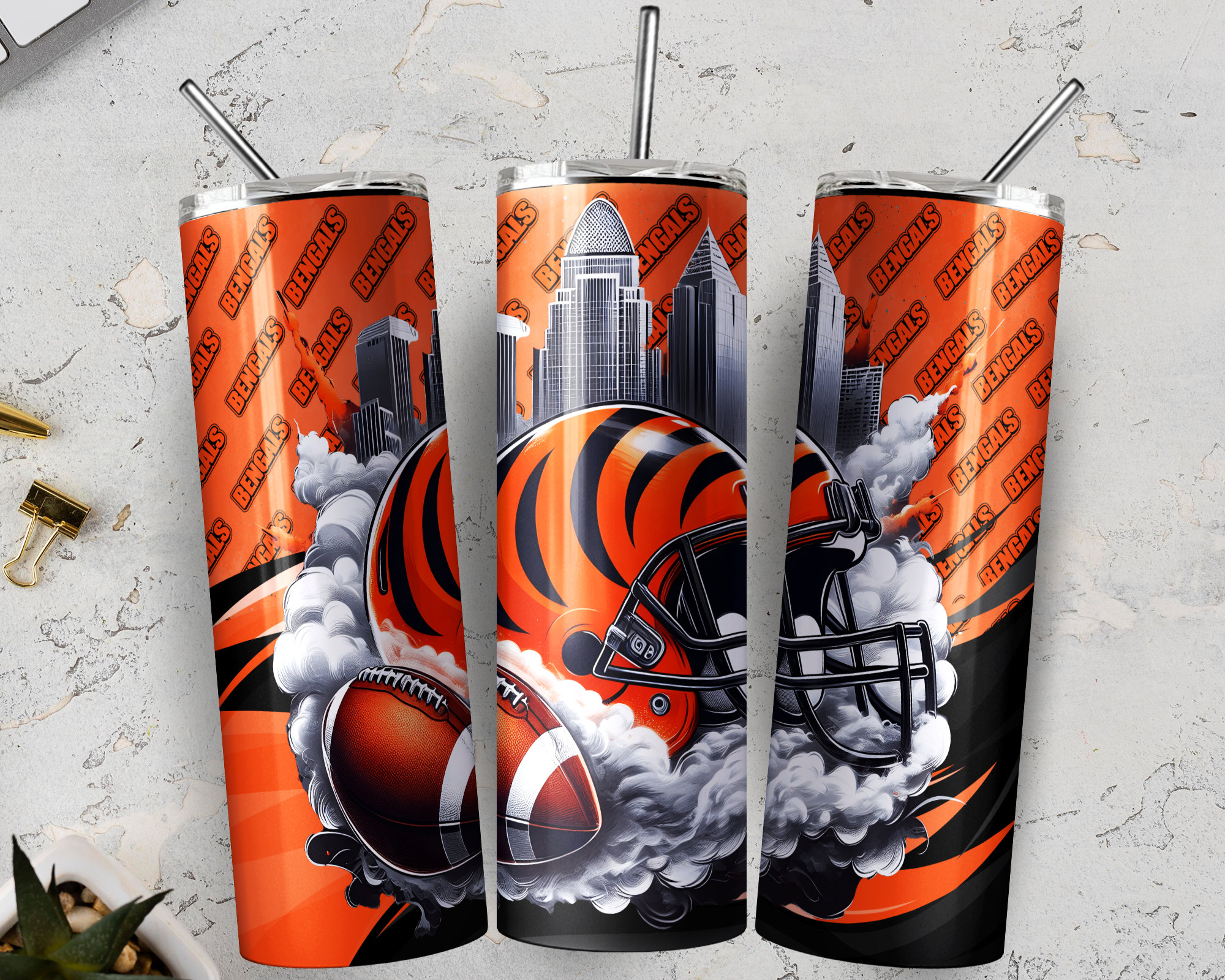 Bengal 20oz Skinny Tumbler Wrap PNG, Sport 20oz Tumbler PNG, Football ...