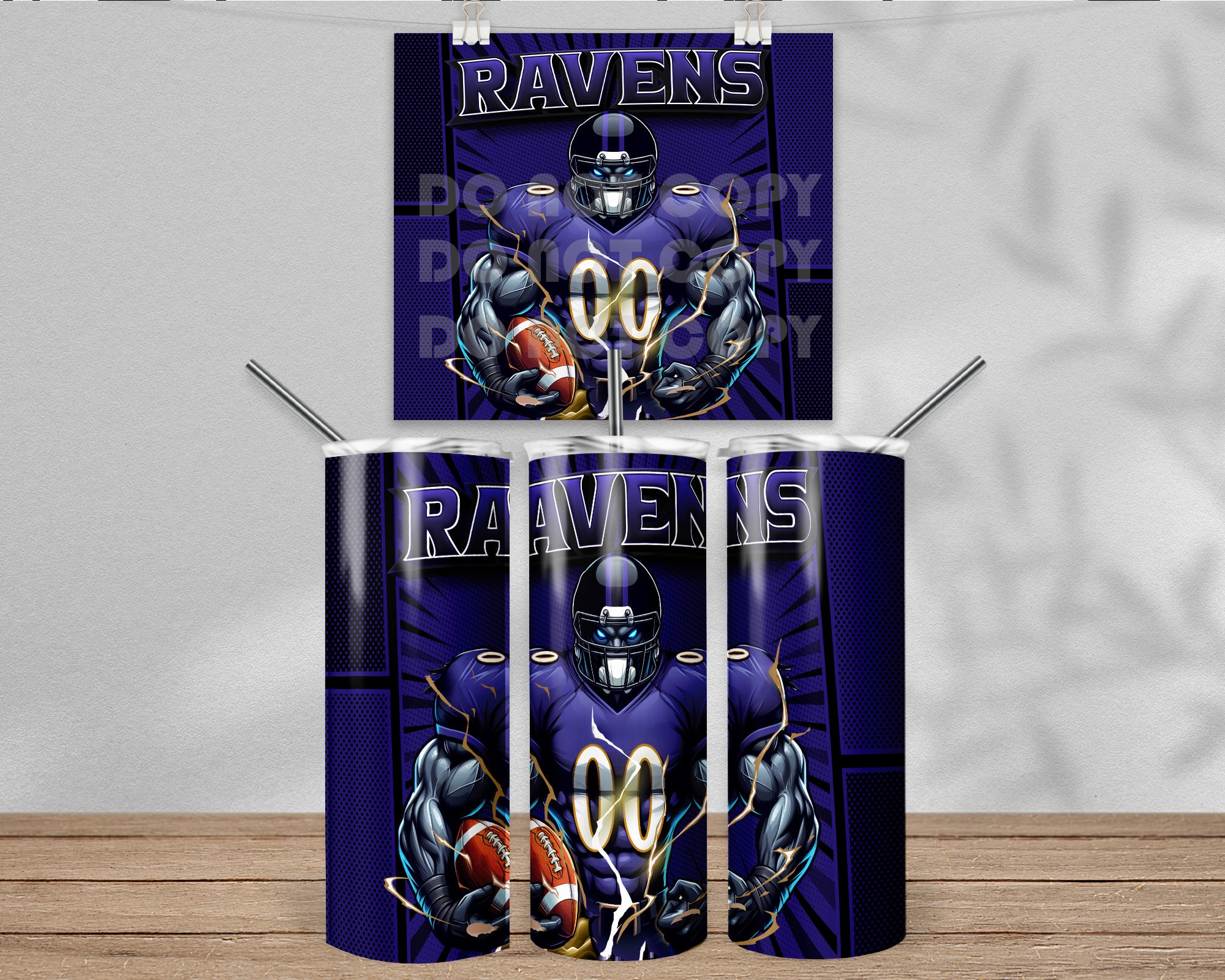 Raven 20oz Skinny Tumbler Wrap PNG, Sport 20oz Tumbler PNG, Football ...