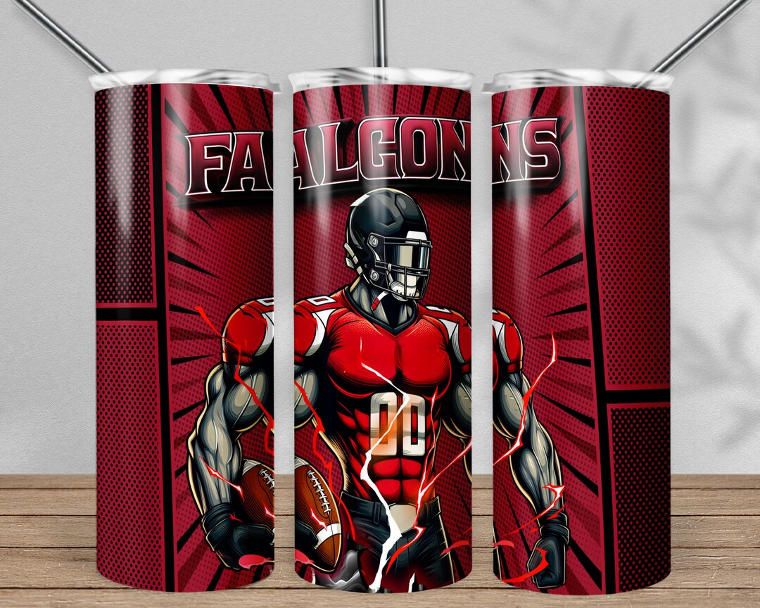 Falcon 20oz Skinny Tumbler Wrap PNG, Sport 20oz Tumbler PNG, Football ...