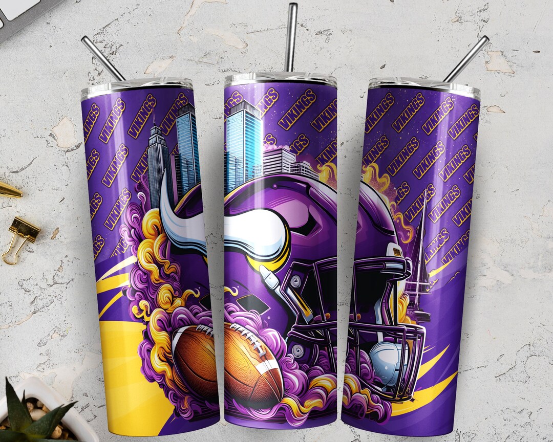 Viking 20oz Skinny Tumbler Wrap PNG, Sport 20oz Tumbler PNG, Football ...