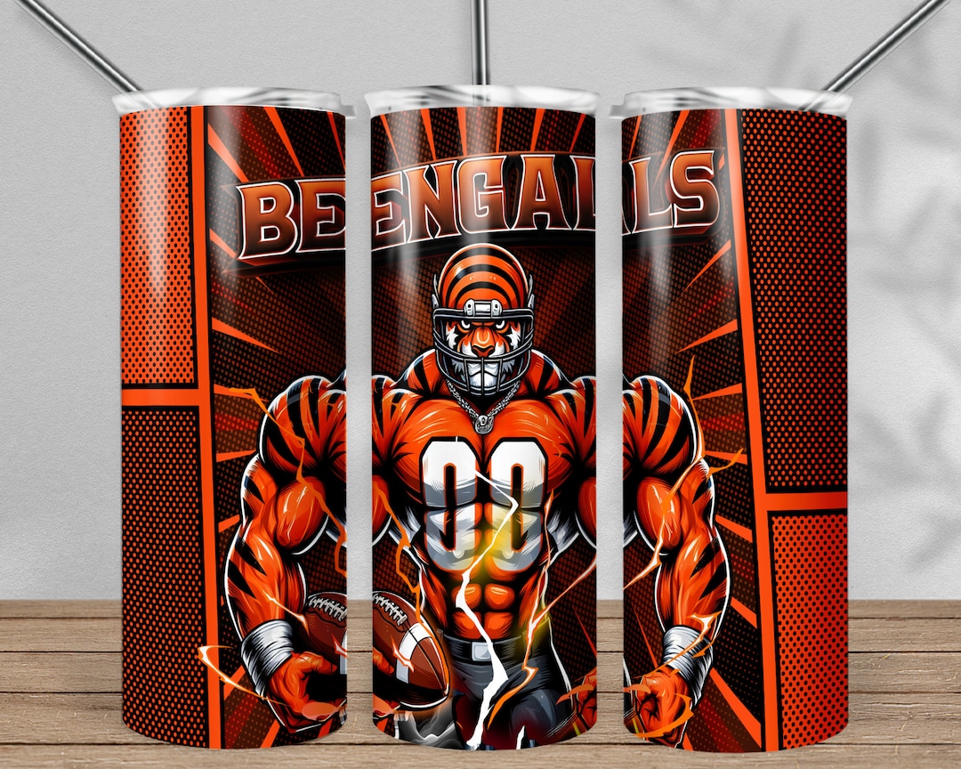 Bengal 20oz Skinny Tumbler Wrap PNG, Sport 20oz Tumbler PNG, Football ...