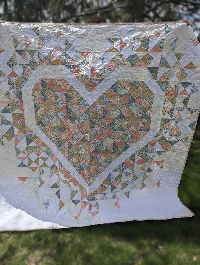 Handmade Exploding Heart Quilt - Etsy