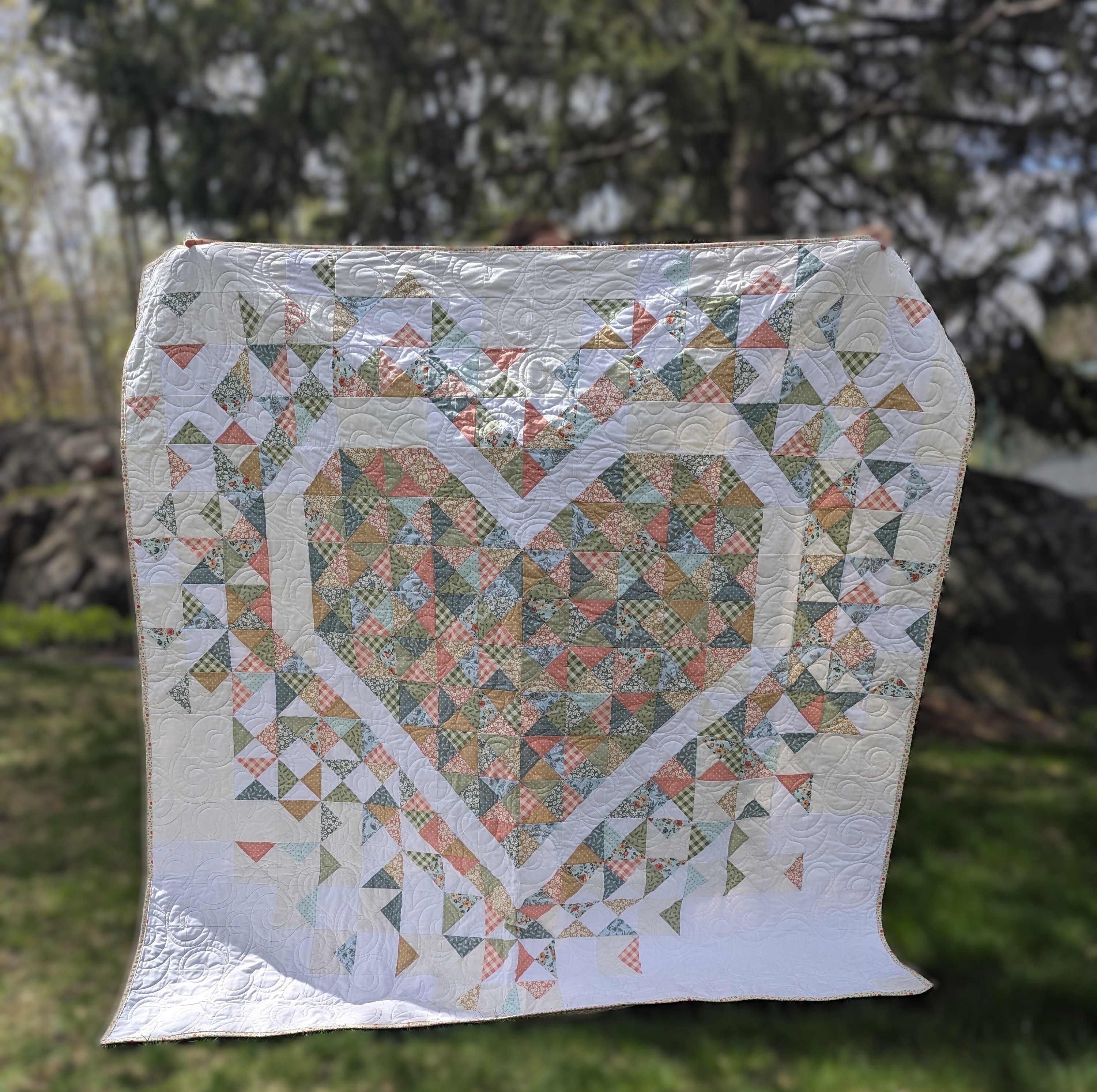 Handmade Exploding Heart Quilt - Etsy