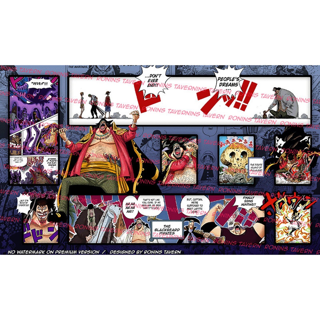 One Piece TCG Blackbeard Deluxe Playmat With Zones designed - Etsy