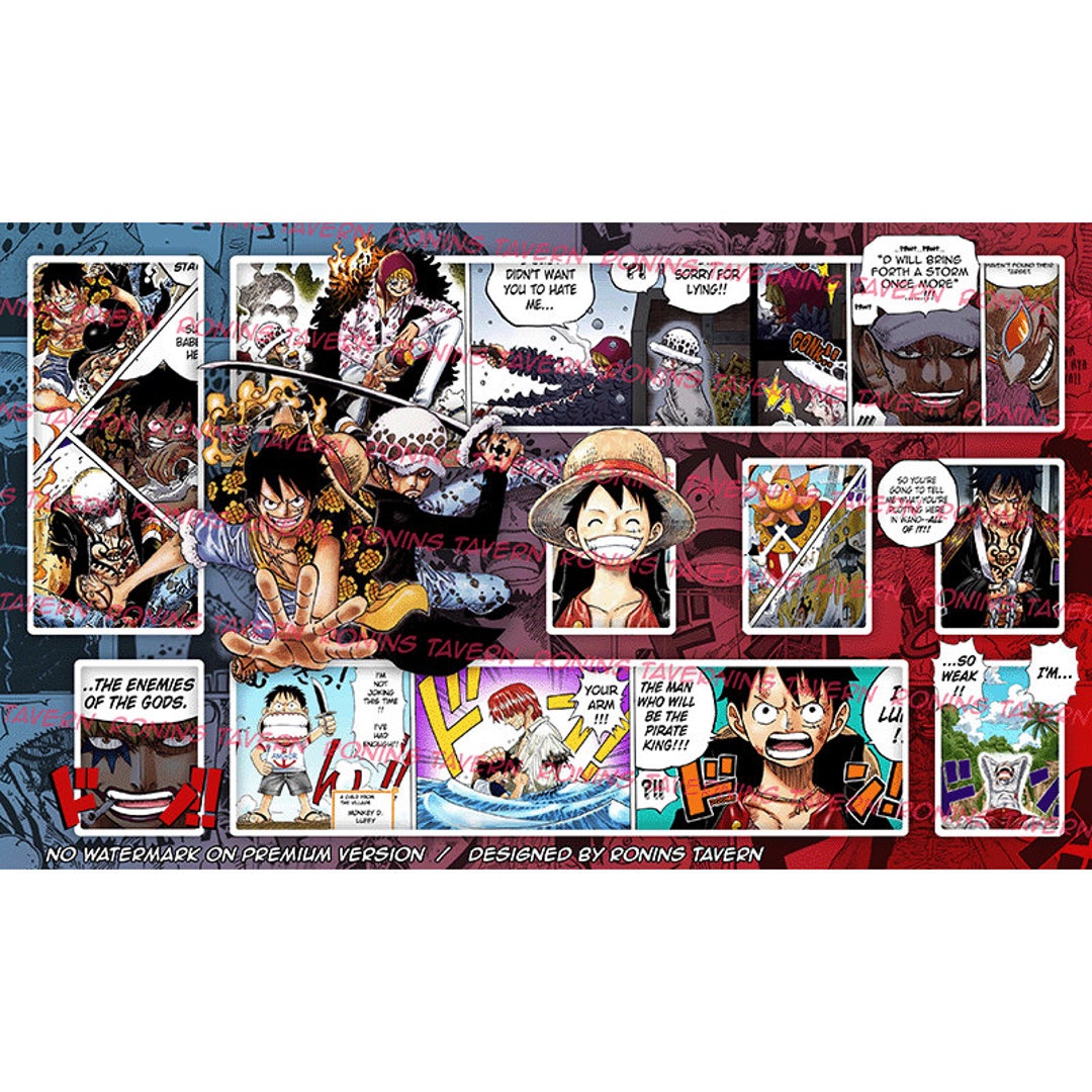 One Piece TCG Luffy and Law Deluxe Playmat With Zones - Etsy