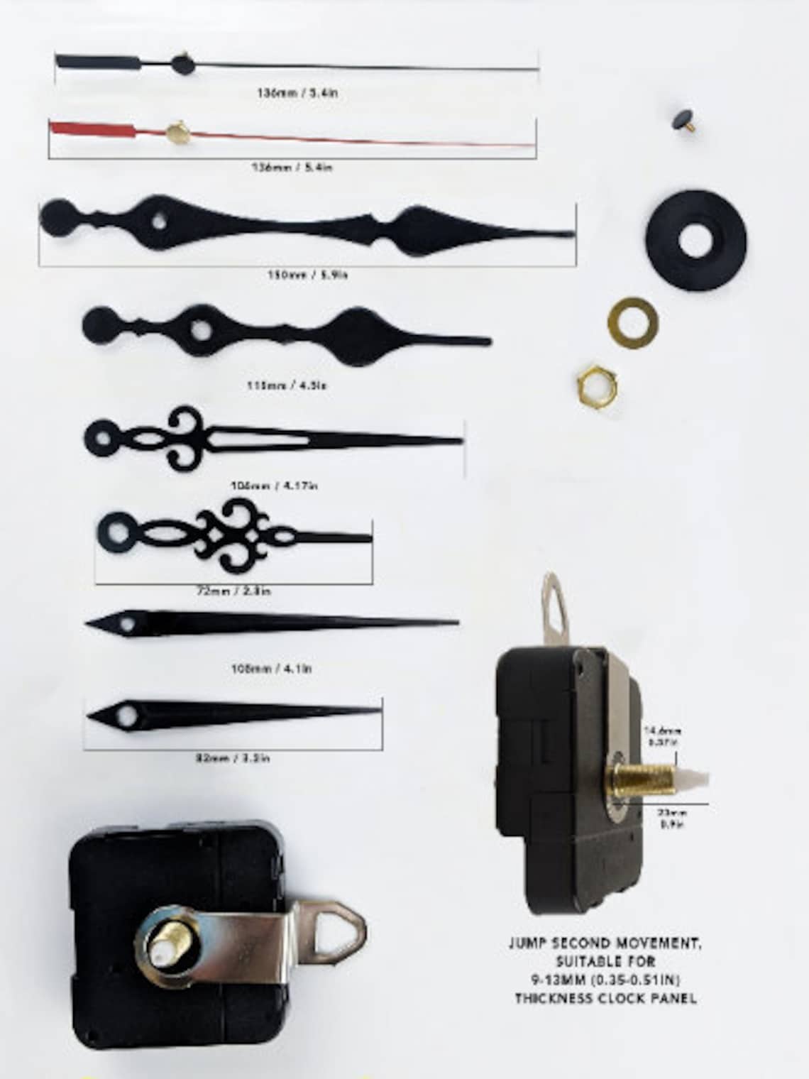 Clock Motor Movement Wall Clock Movement Mechanism DIY - Etsy