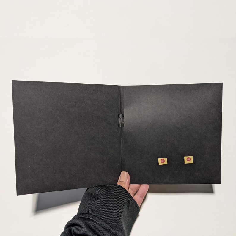 Black Square Voice Recordable Frame Card | Singing Photo Frame Card ...