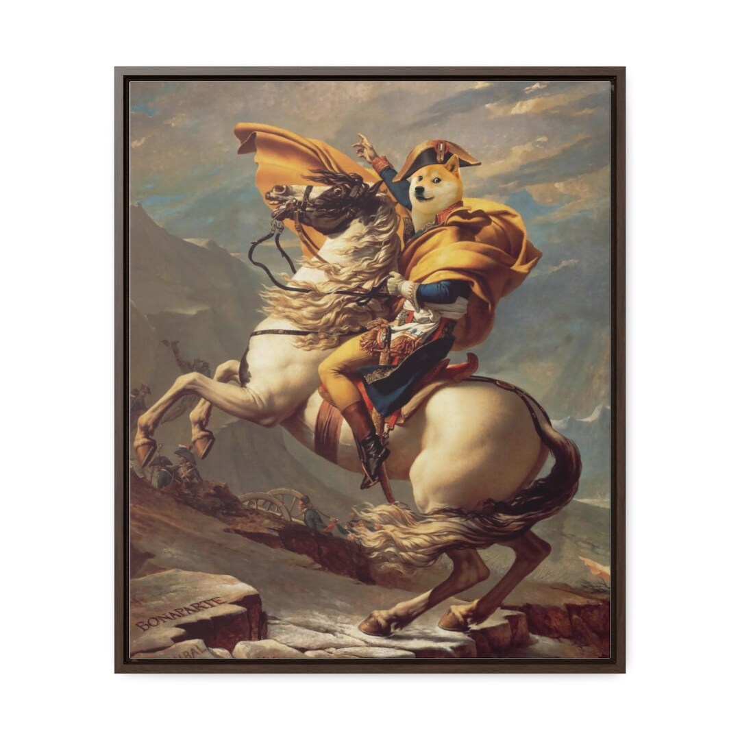 Doge Napoleon Framed Canvas - Etsy