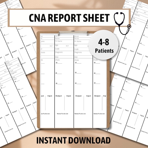 Pct Report Sheet - Etsy