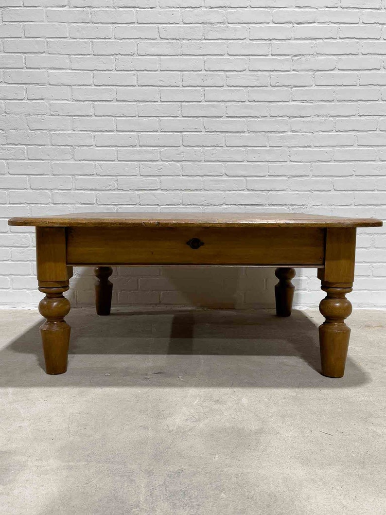 Antique Pine English Coffee Table - Etsy