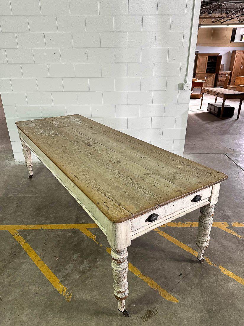 Antique Pine Kitchen Prep Table With Drawers - Etsy
