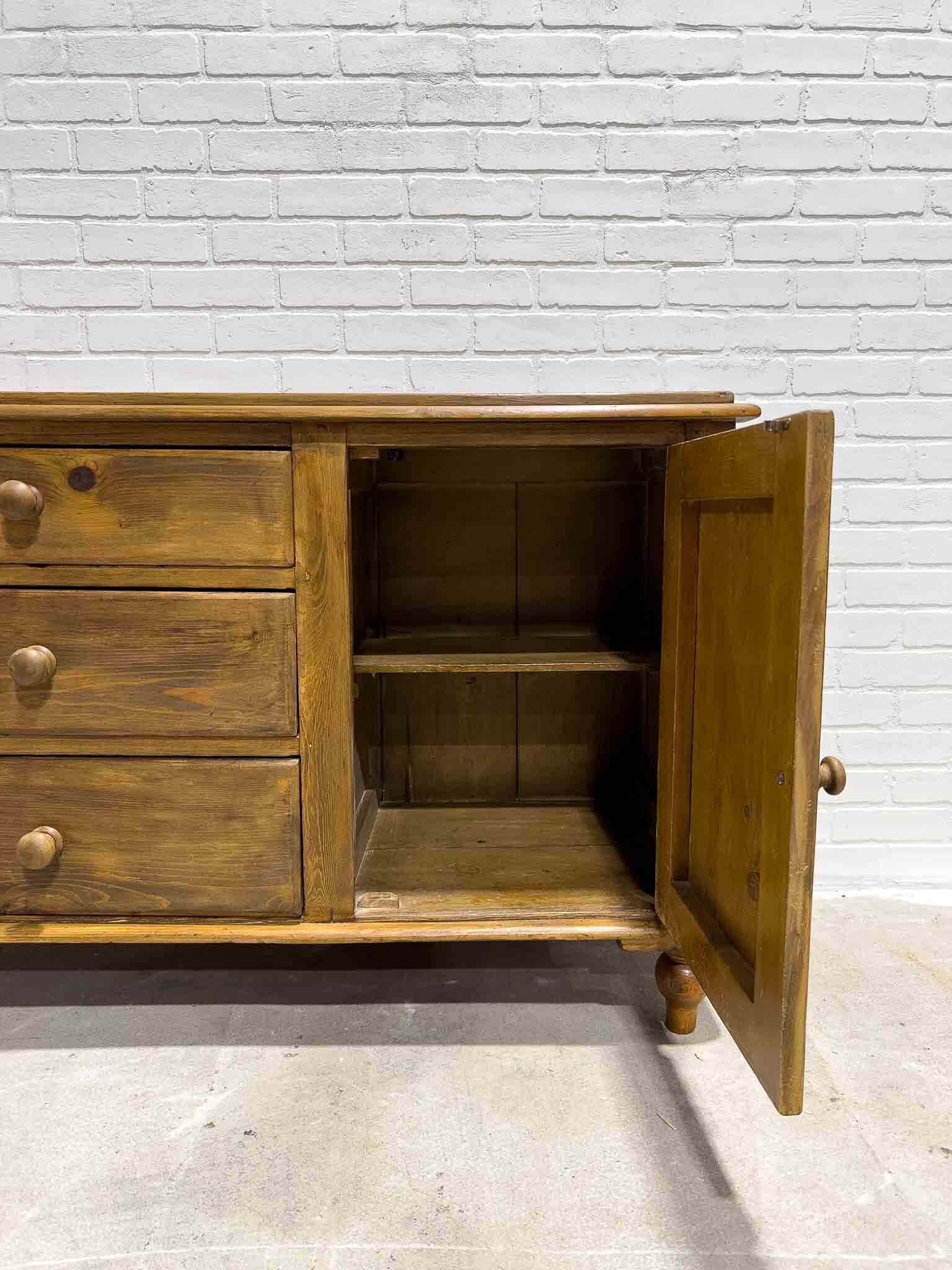 Dark English Antique Sideboard - Etsy