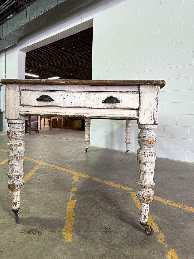 Antique Pine Kitchen Prep Table With Drawers - Etsy
