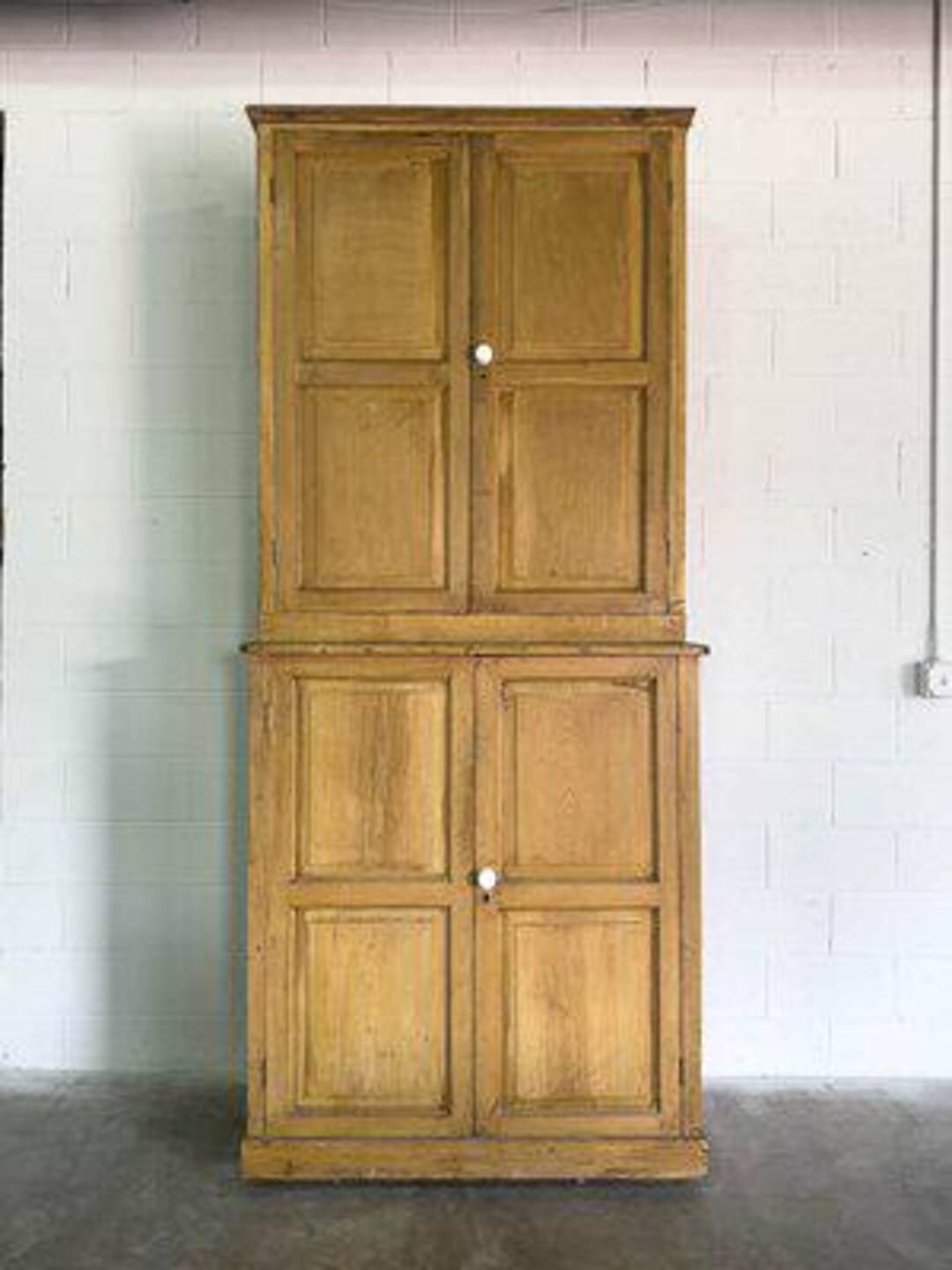 Tall Antique English Housekeepers Cupboard - Etsy
