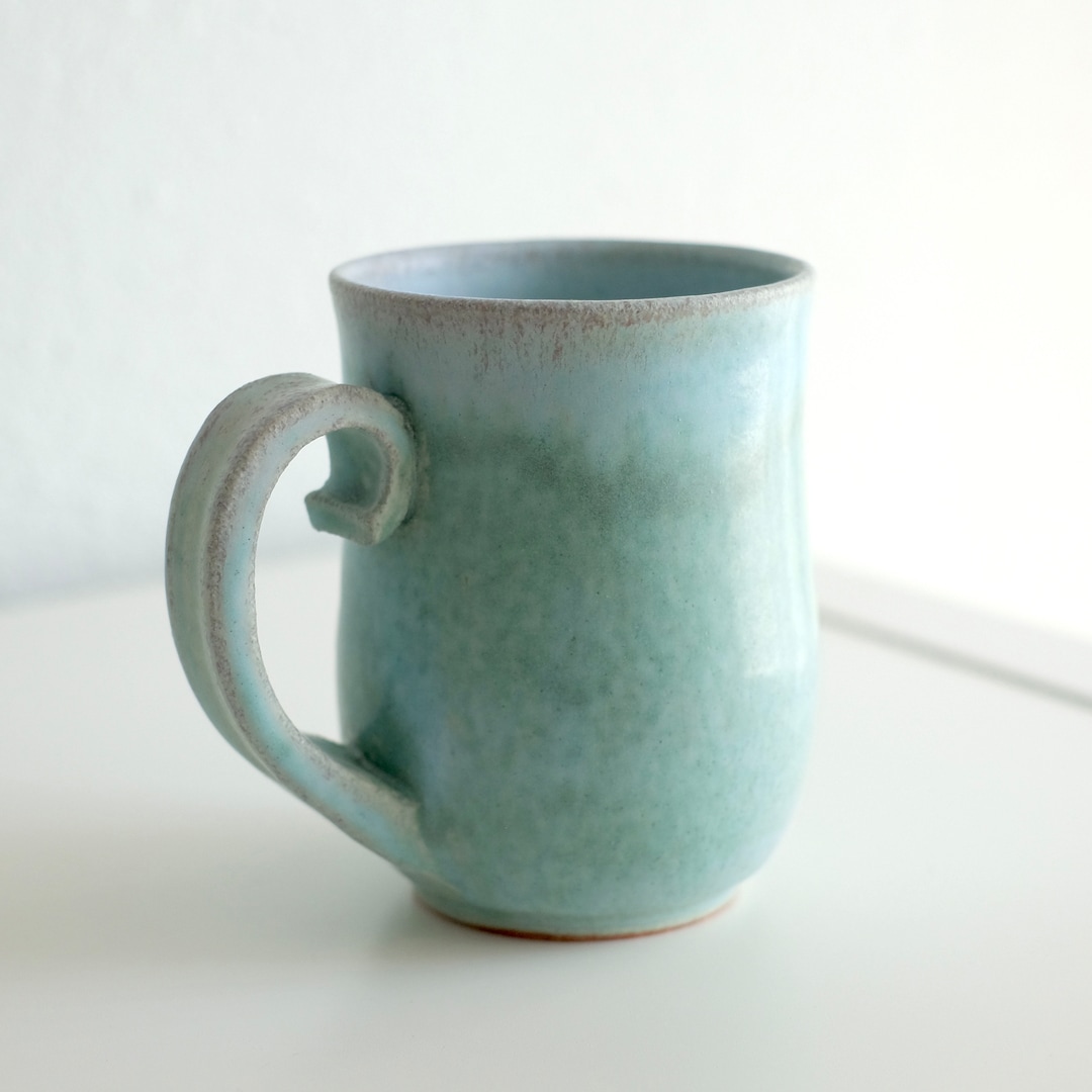 Coffee Mug, 12oz, Mint Green, Teal, Aqua, Handmade Ceramic Pottery - Etsy
