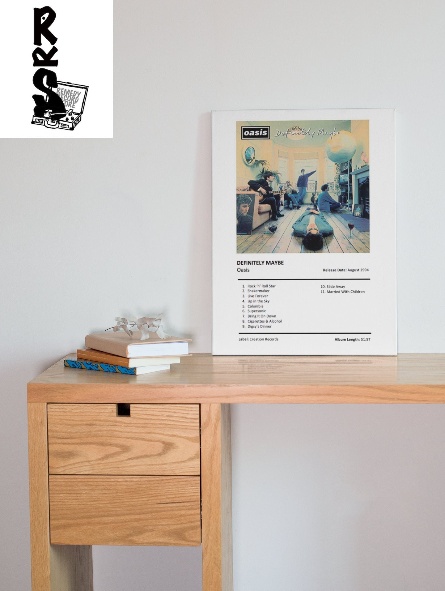 Oasis - Definitely Maybe | Album Cover poster | Music Gift | Oasis ...