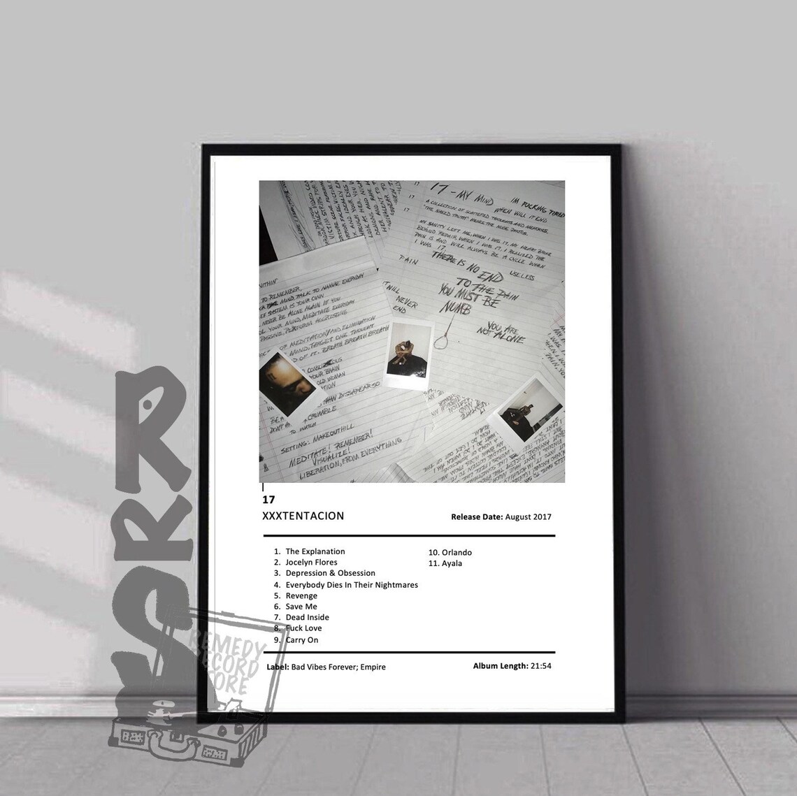 XXXTENTACION 17 Album Cover Poster Poster Music Gift - Etsy UK