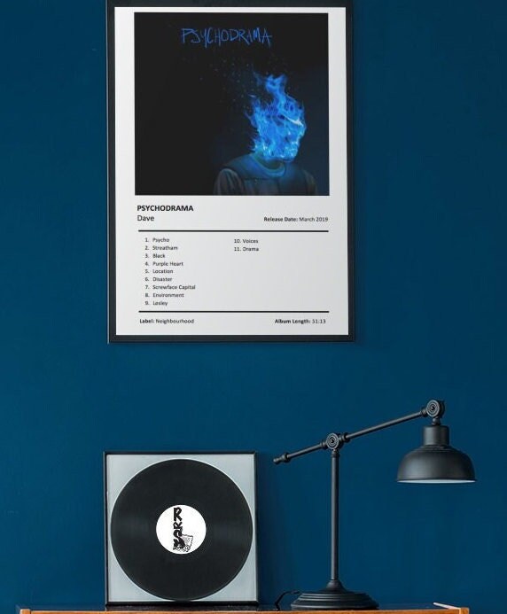 Dave Psychodrama Album Cover Poster Santan Dave Dave Print Dave Poster ...