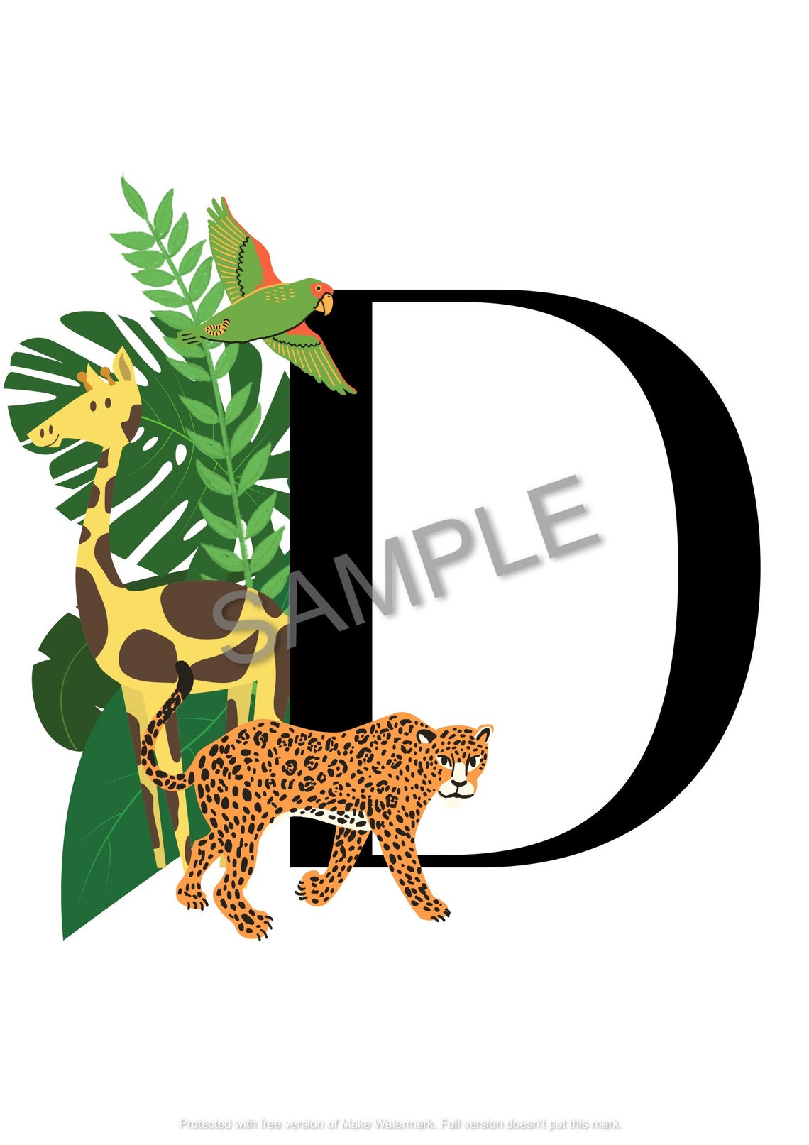 Jungle Alphabet Print | Digital Print - Etsy