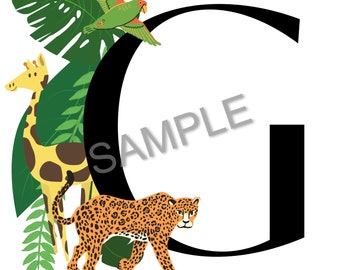 Jungle Themed Alphabet Letters, Letters A Tp Z, Instant Download ...