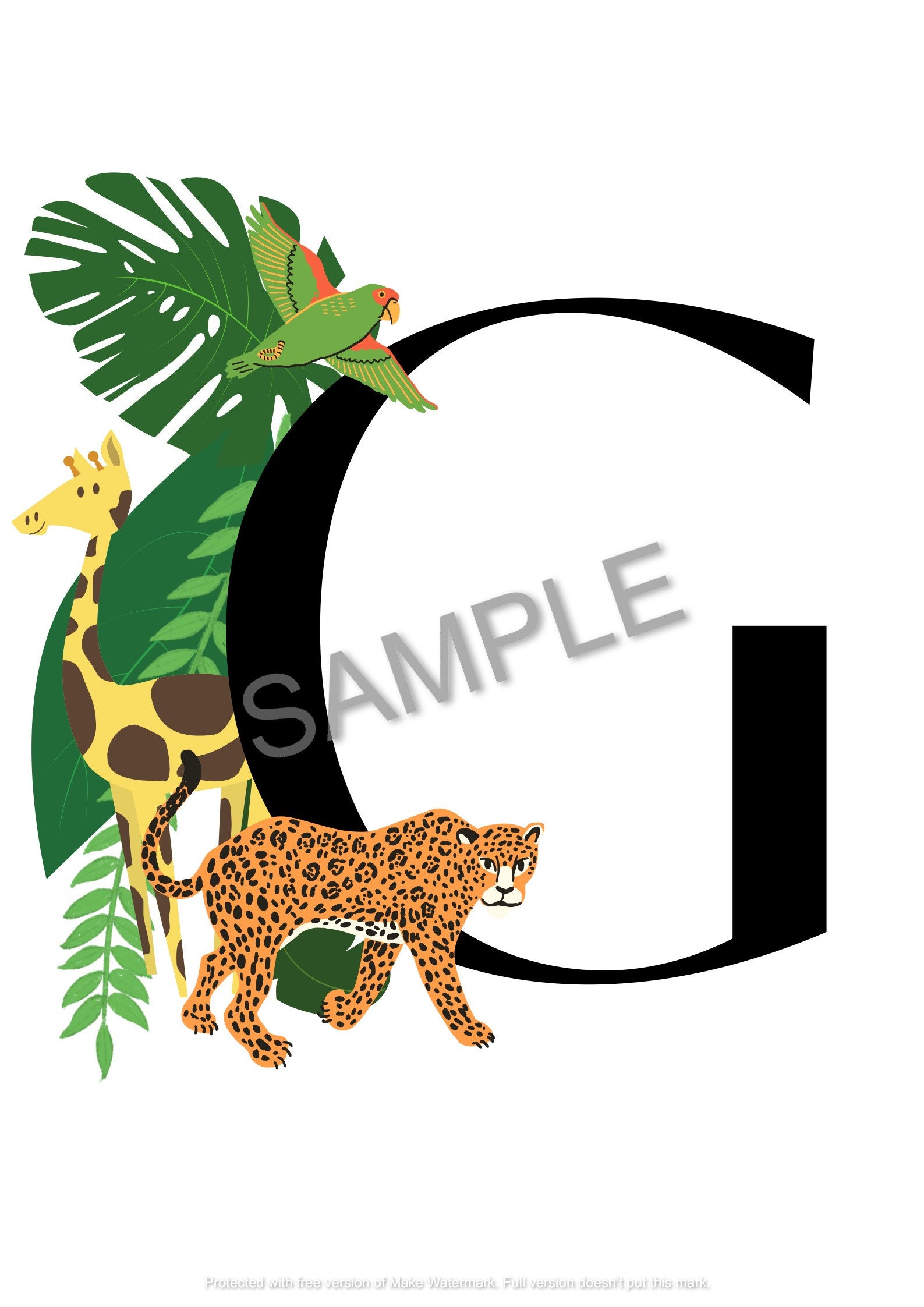 Jungle Alphabet Print | Digital Print - Etsy