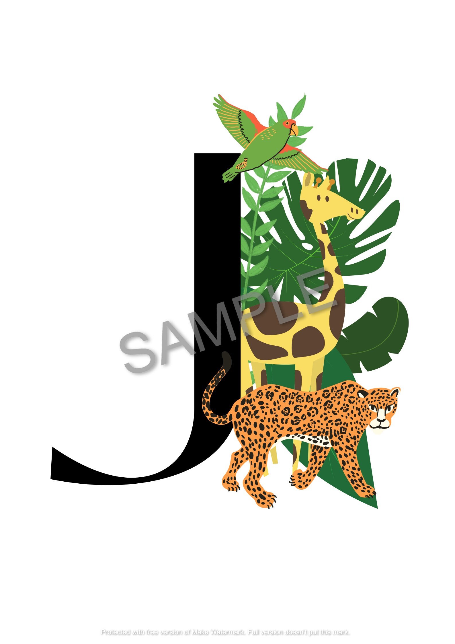 Jungle Alphabet Print | Digital Print - Etsy