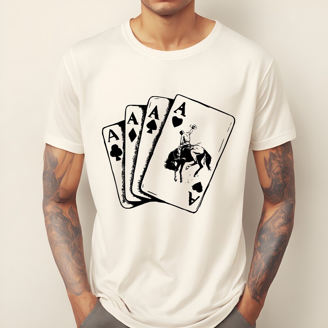 Ace Card Cowboy Shirt,playing Card Shirt,poker Card Games Shirt,country ...