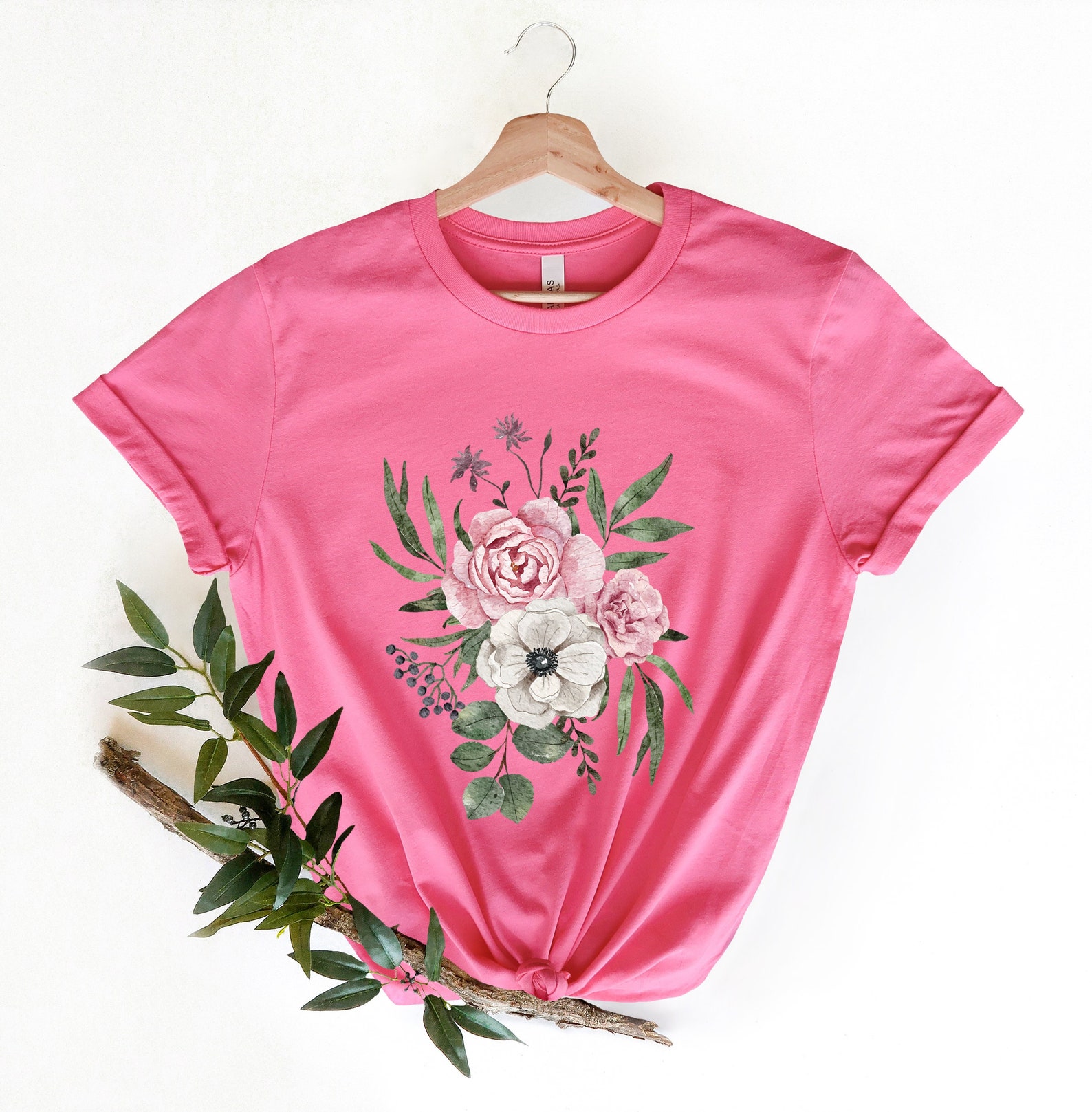 FLORAL 2 ,watercolor Flower Shirt,spring Springtime Tee, Trendy Cute ...