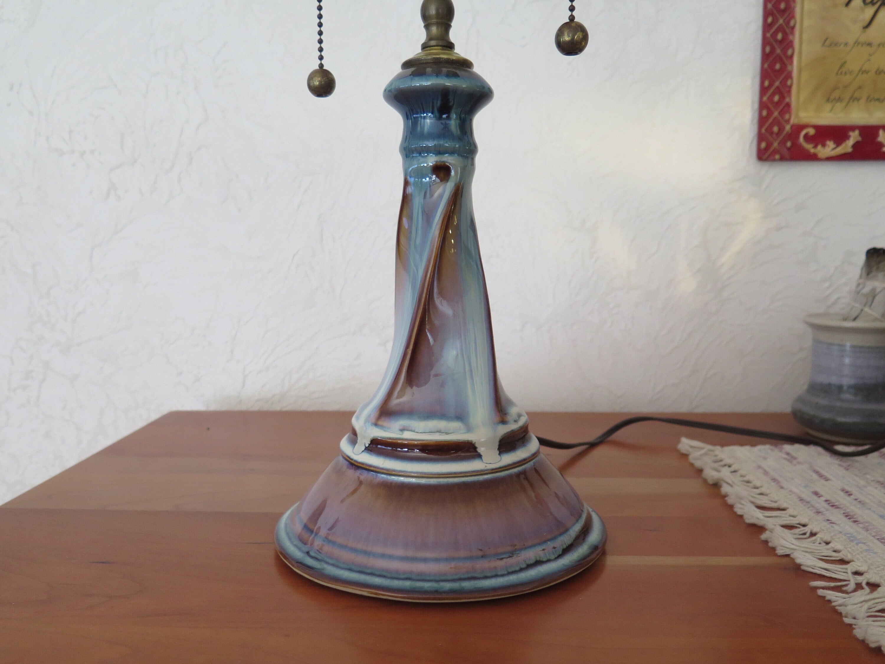 RARE Bill Campbell Art Pottery Lamp electric, Not Oil - Etsy