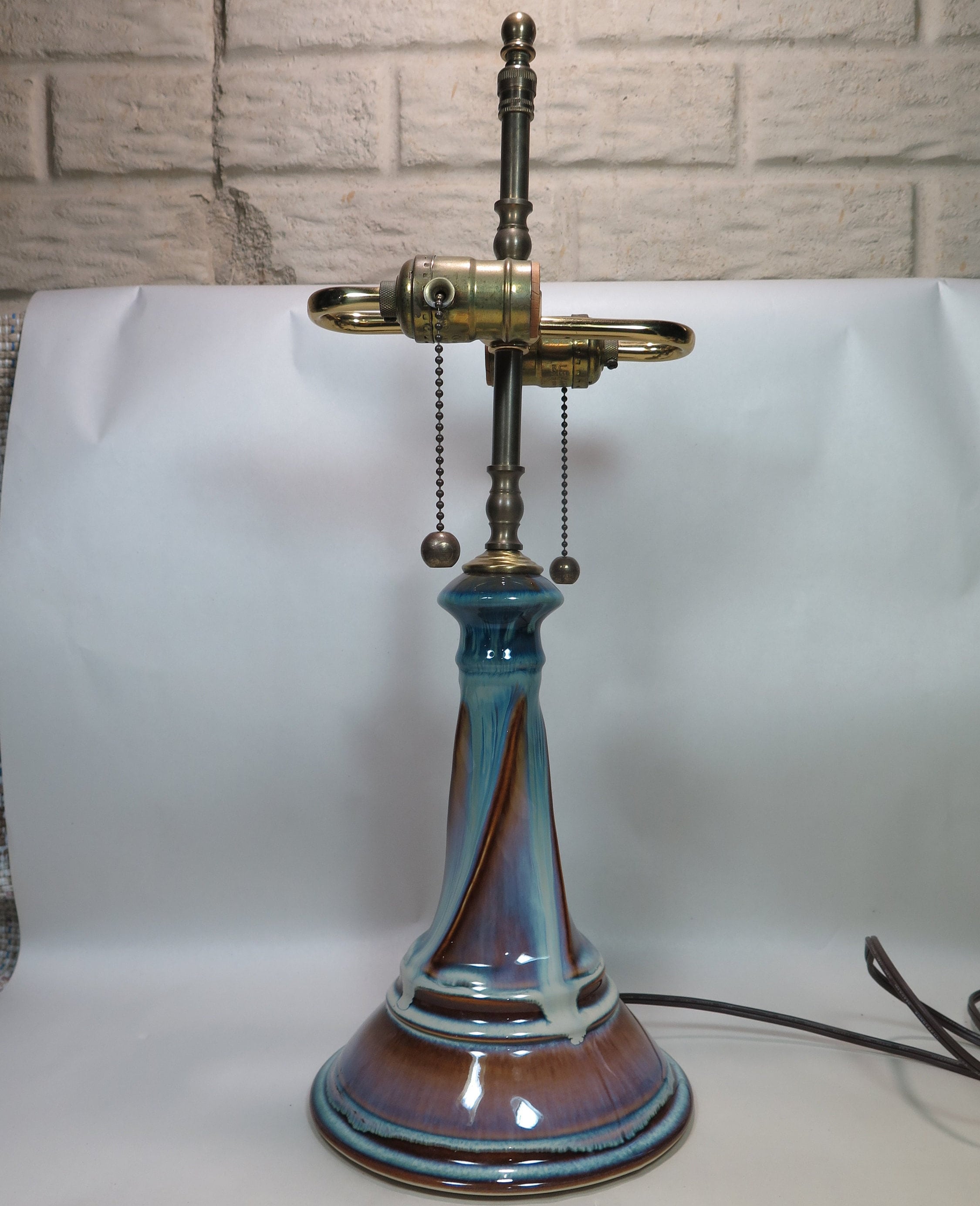 RARE Bill Campbell Art Pottery Lamp electric, Not Oil - Etsy