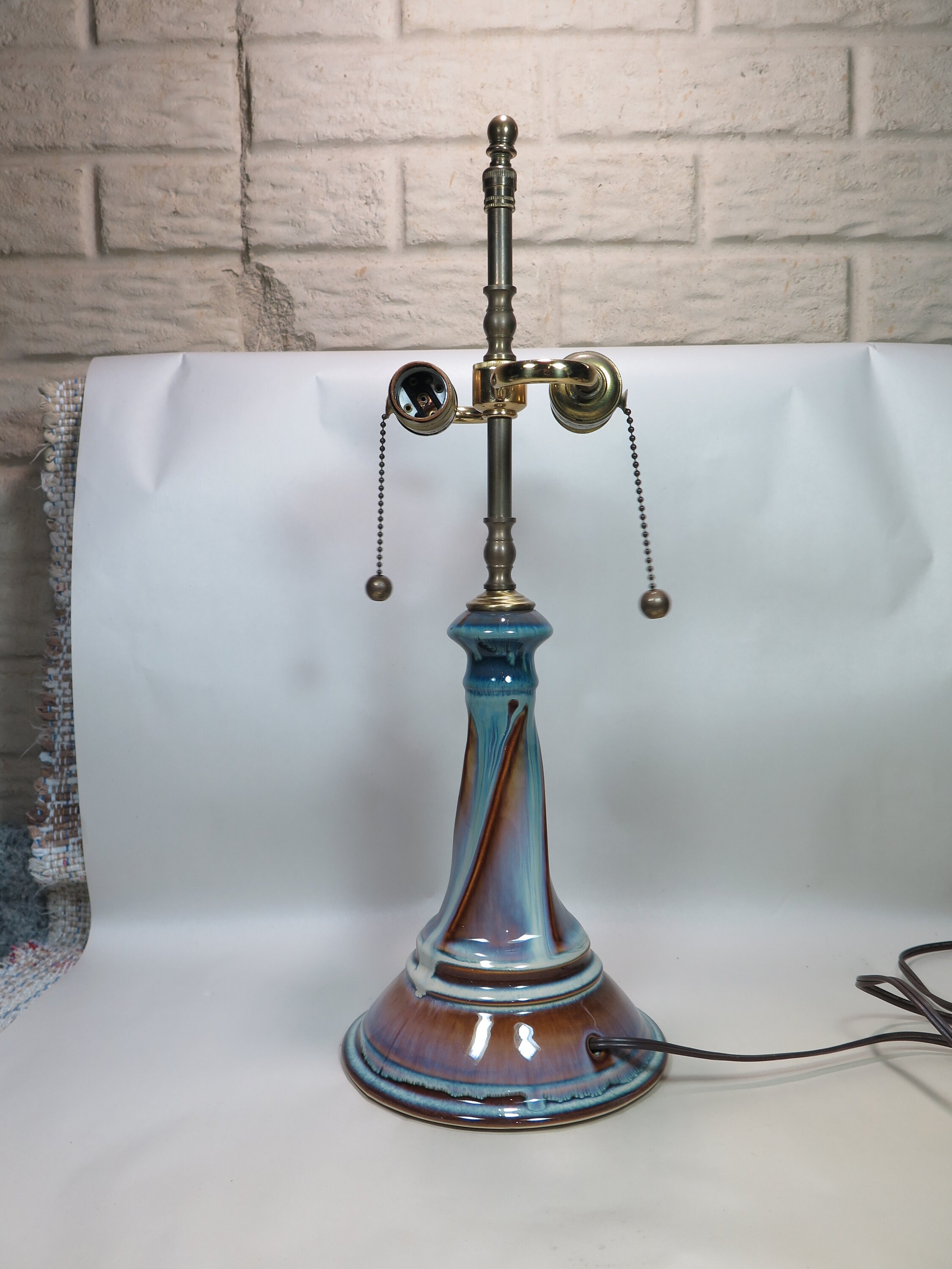 RARE Bill Campbell Art Pottery Lamp electric, Not Oil - Etsy