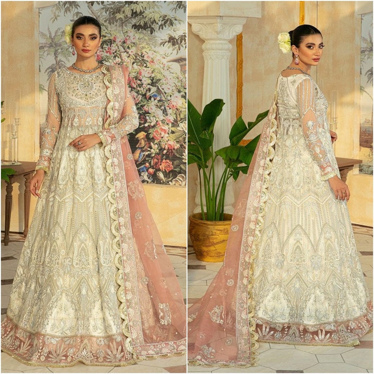 Off White Pakistani Wedding Dresses
