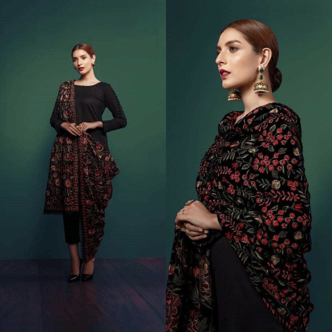 Fully Stitched Pakistani Velvet Shawl Indian Wedding Bridal - Etsy