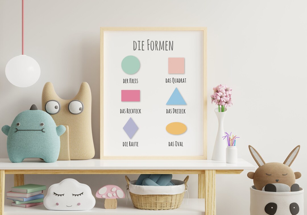Educational Poster Shapes German Language - Etsy