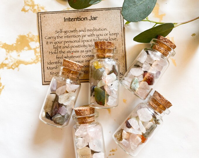 Crystal Intention Jar Self-growth, Meditation & Manifestation - Etsy