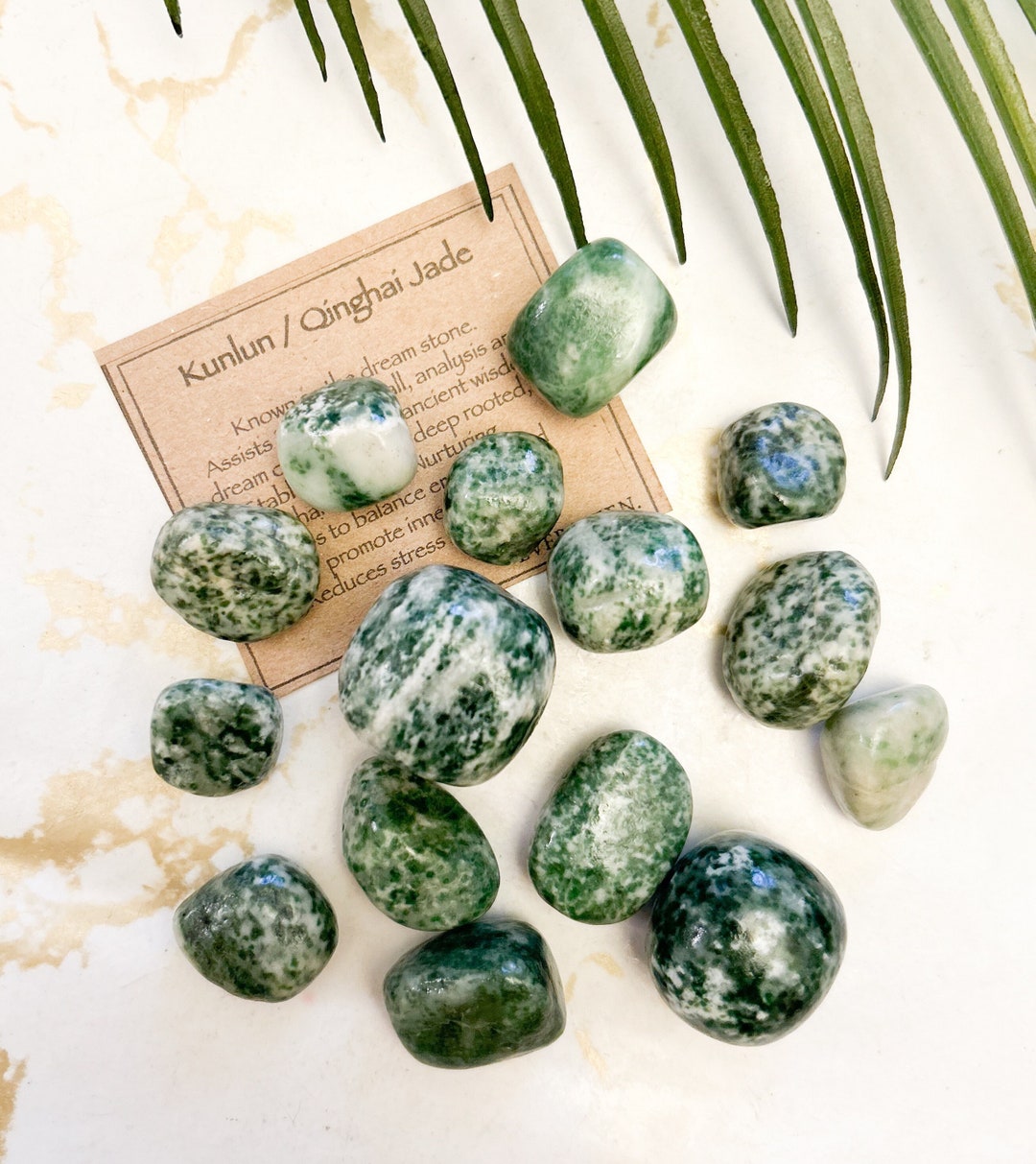 Kunlun / Qinghai Jade Crystal Tumbled Stone Stability, Strength & Inner ...