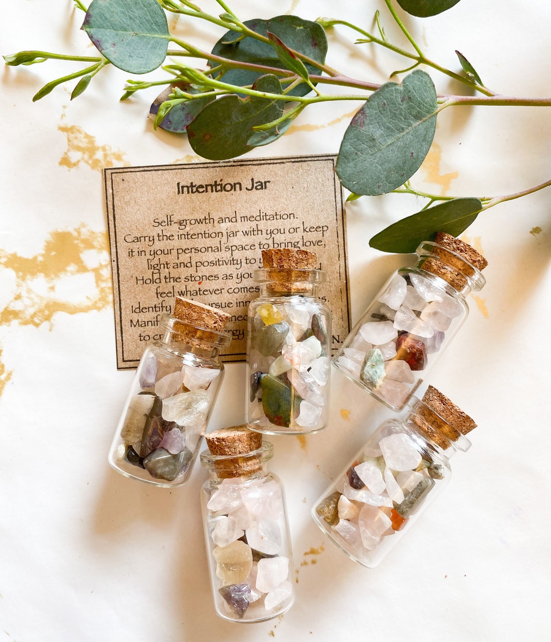 Crystal Intention Jar Self-growth Meditation & - Etsy