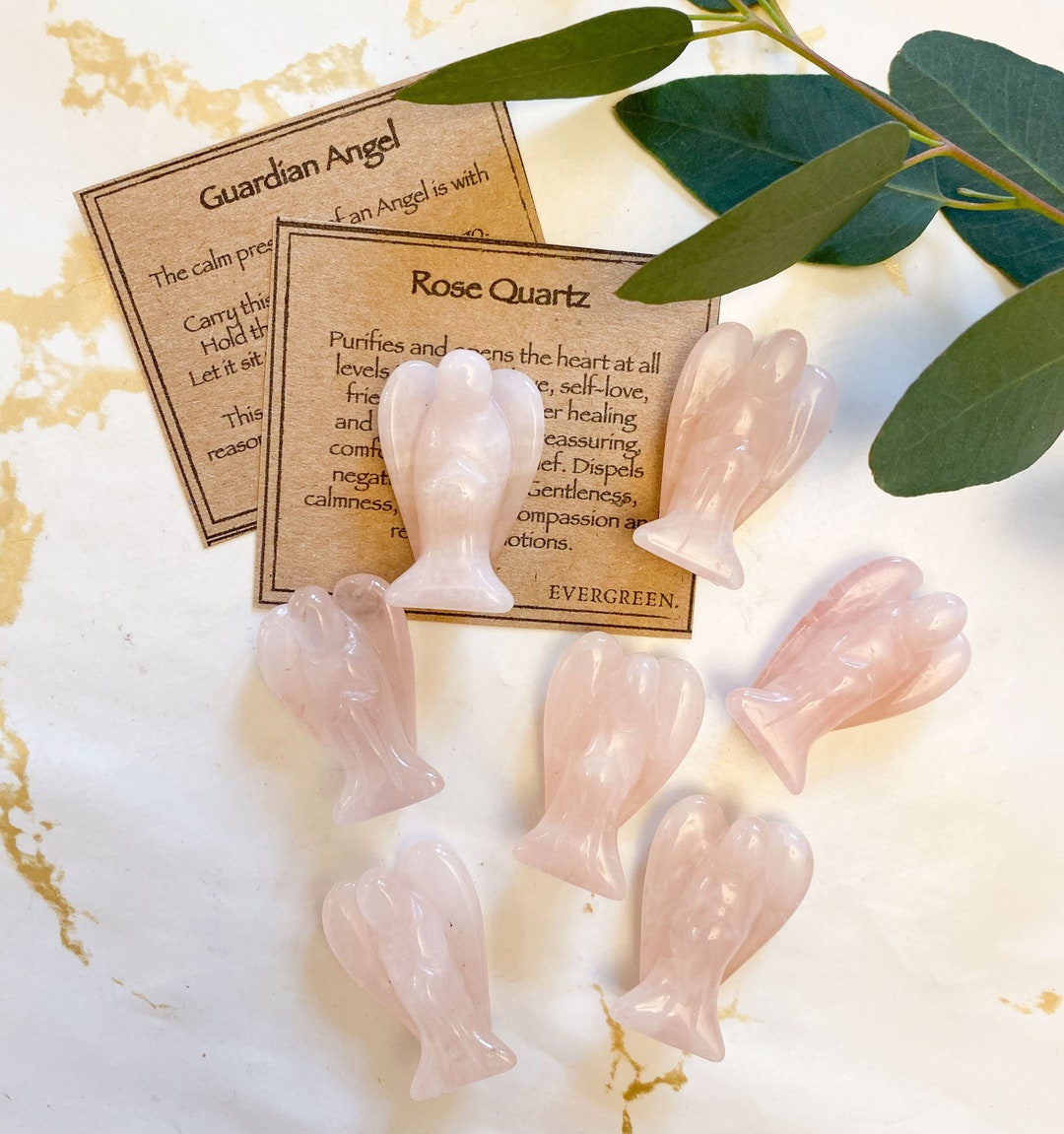 Rose Quartz Guardian Angel 35mm / 50mm - Love, Peace & Healing - Etsy UK