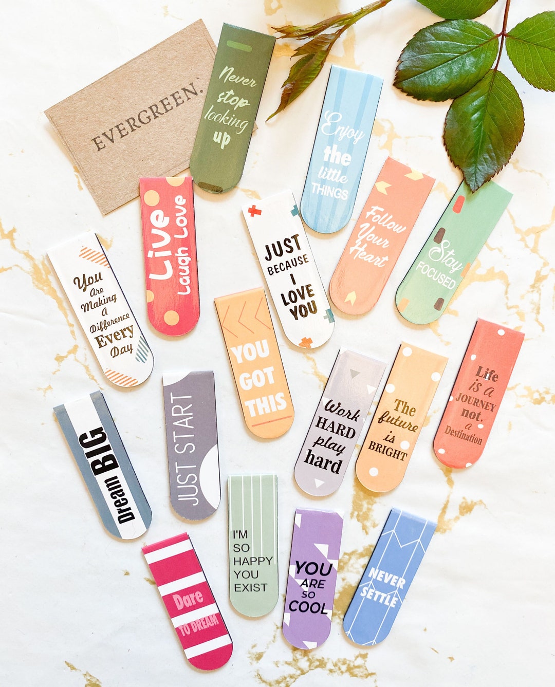 Motivational Quote Magnetic Folding Bookmark - Wide Variety Available ...