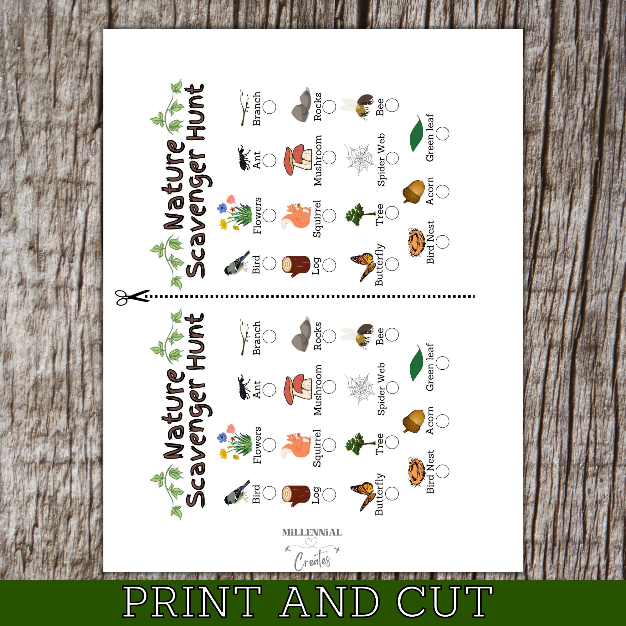 Nature Scavenger Hunt for Kids: Camping & Hiking Activity (printable ...