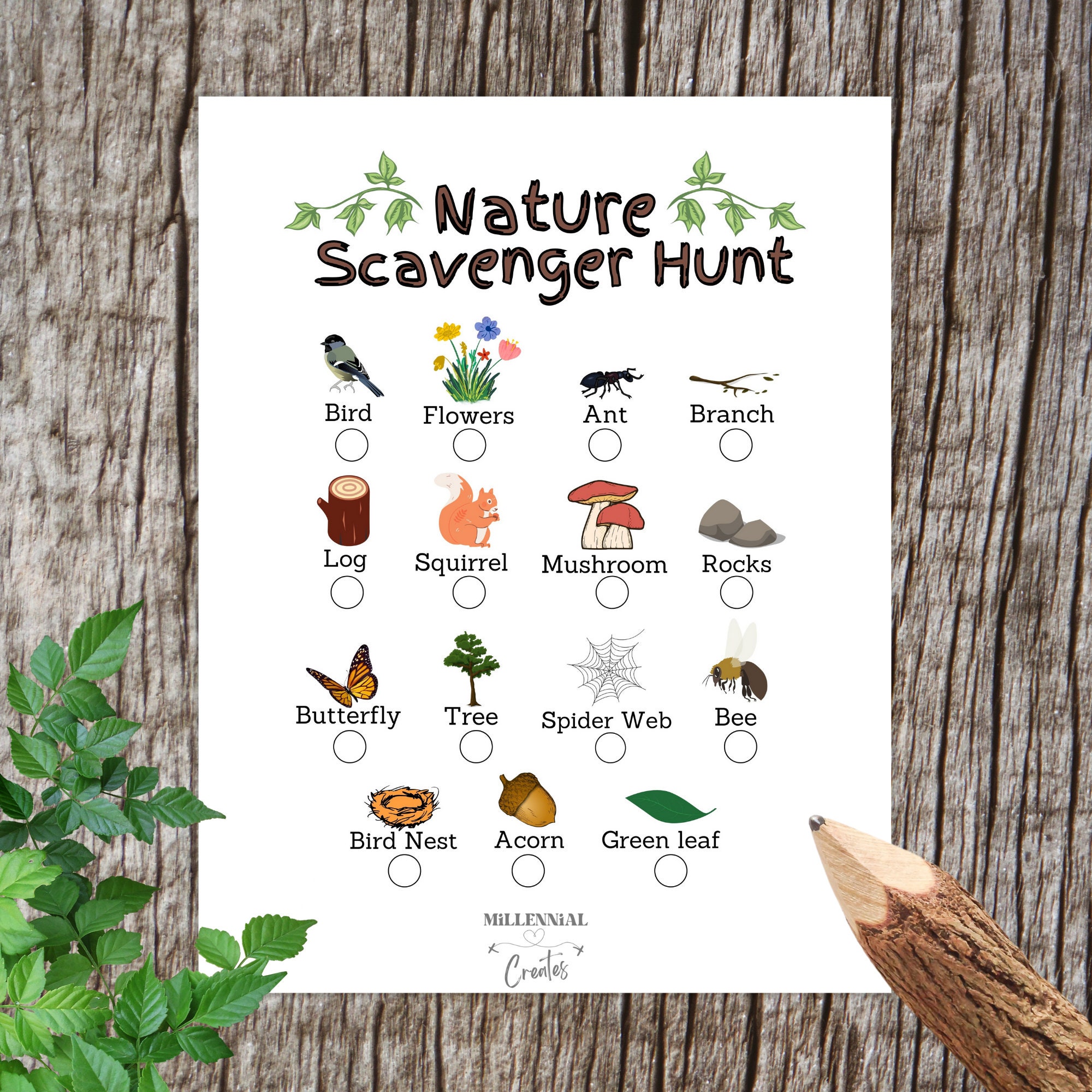 Nature Scavenger Hunt for Kids: Camping & Hiking Activity (printable ...