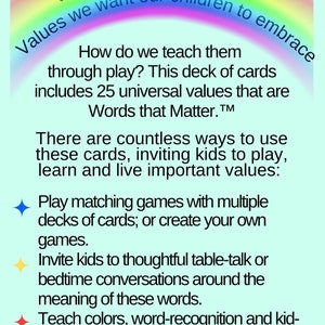 Words That Matter for Children™ Values for Playing, Learning & Living ...