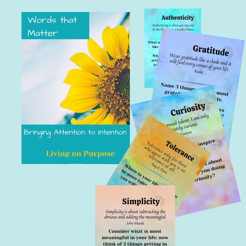 Words That Matter Card Deck Journal and Writing Prompts - Etsy