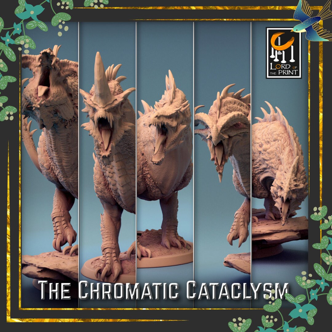 Dragon Spawns Lord of the Print Tabletop Miniature Hand-painted Mini ...