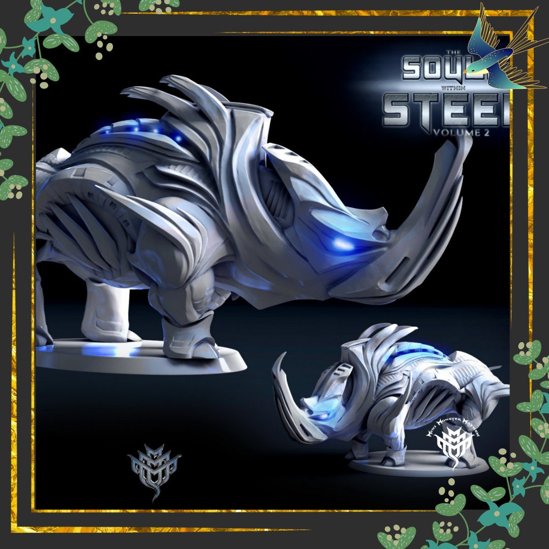 Rhino Control Mini Monster Mayhem Dnd Miniature Hand-painted Miniature ...